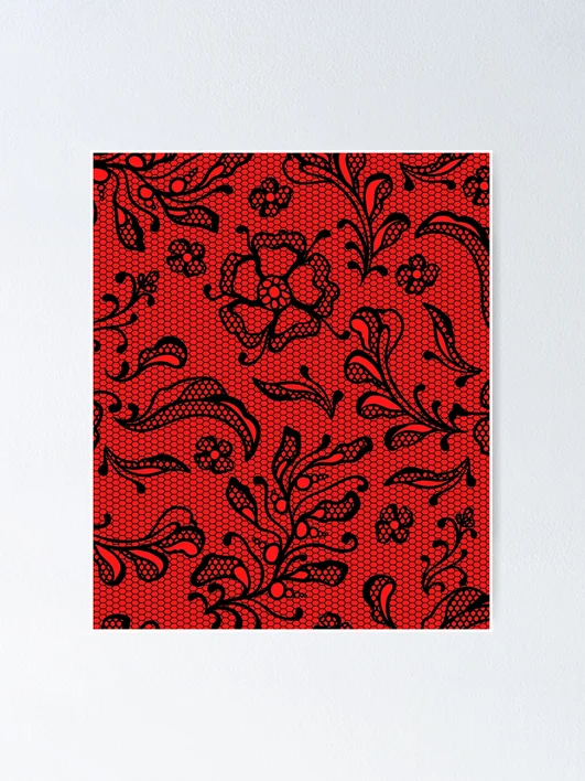 Black And Red Lace Background