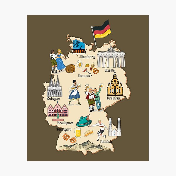 "Germany Landmark Map, Oktoberfest, famous landmarks on Germany map ...