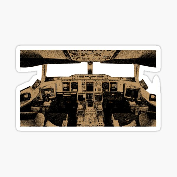"Airbus A380 cockpit Aviation Design" Sticker by Miguellp334 | Redbubble