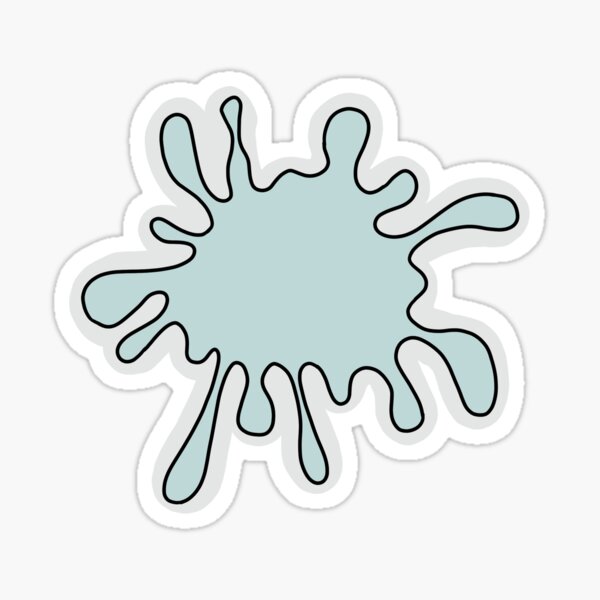 "Mint Teal Green Paint Splot" Sticker by millafrlan | Redbubble