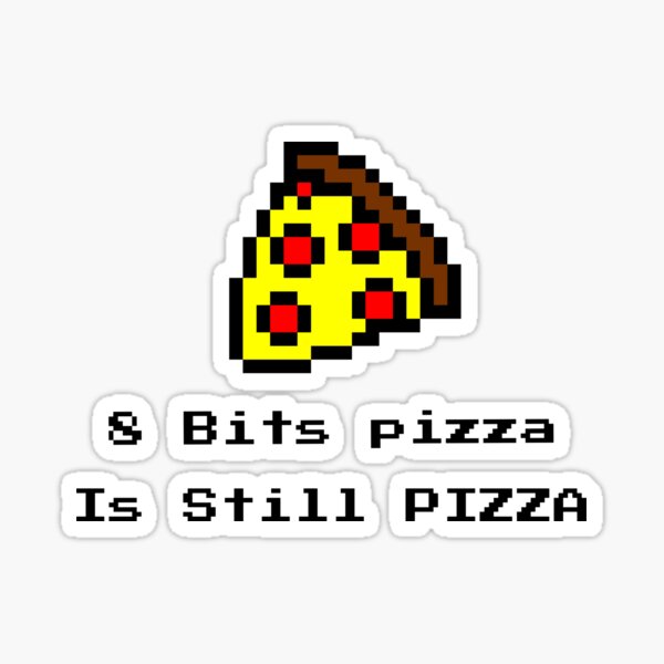 "8 Bit Pizza" Sticker by HeccaT | Redbubble