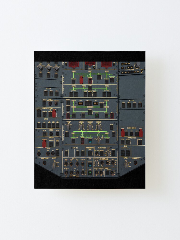 " Airbus Overhead Panel Art A320 Neo, A319, A321, A330" Mounted Print ...