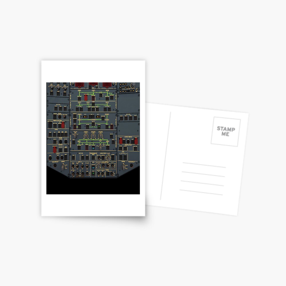 " Airbus Overhead Panel Art A320 Neo, A319, A321, A330" Postcard for ...