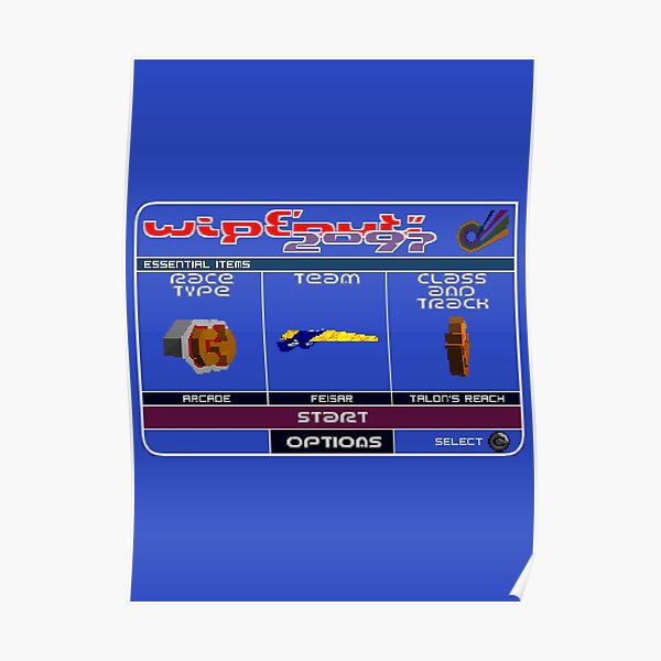 Póster «Wipeout 2097 - Menú de ilustraciones» de RonnieTruss89 | Redbubble