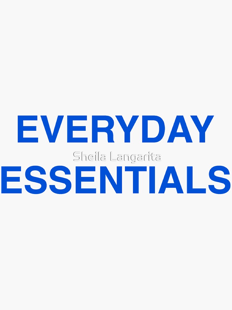 "Everyday essentials design" Sticker for Sale by sheilalangarita ...