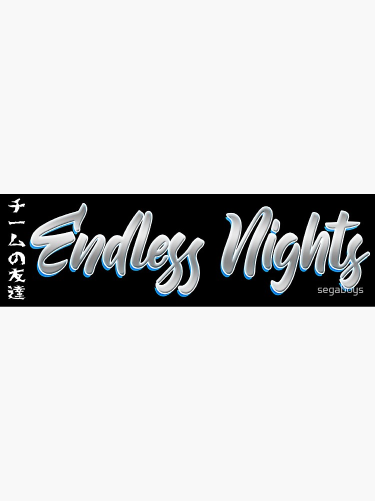 "Car Slap - ENDLESS NIGHTS" Sticker for Sale by segaboys | Redbubble