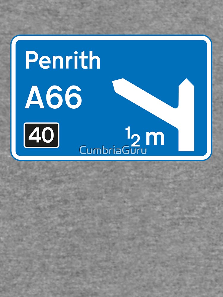 "Penrith A66 Motorway Road Sign UK Cumbria" Lightweight Sweatshirt by ...