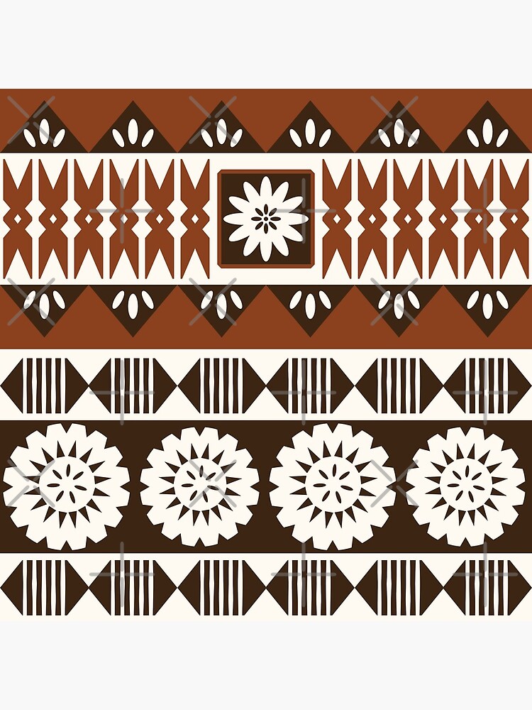 "Fijian Masi 2 - Neutrals" Poster for Sale by lolomastudio | Redbubble