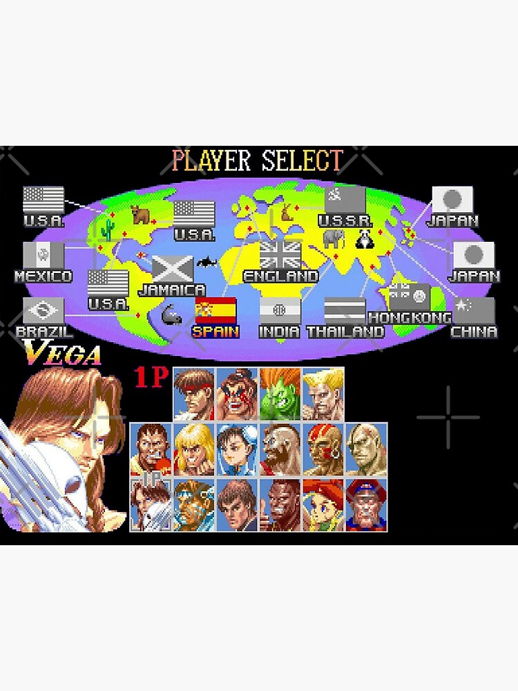 "Super Street Fighter II - Select Your Fighter Artwork" Art Print by ...