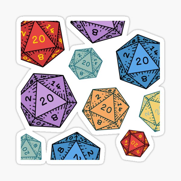 "DnD Nat20 Spread Design" Sticker by RnDLabs | Redbubble