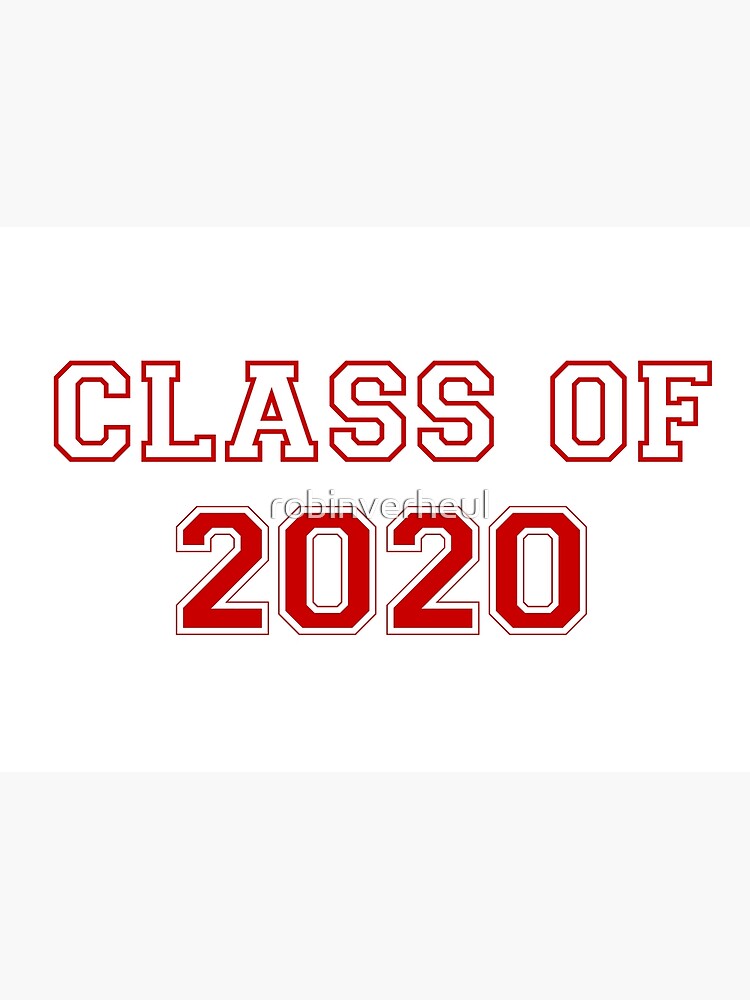 "class of 2020 logo, red" Art Print for Sale by robinverheul | Redbubble