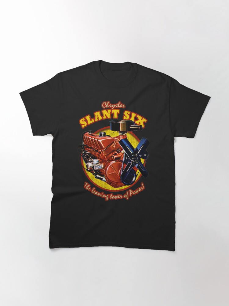 "Slant 6" T-shirt for Sale by madmorrie | Redbubble | chrysler t-shirts ...