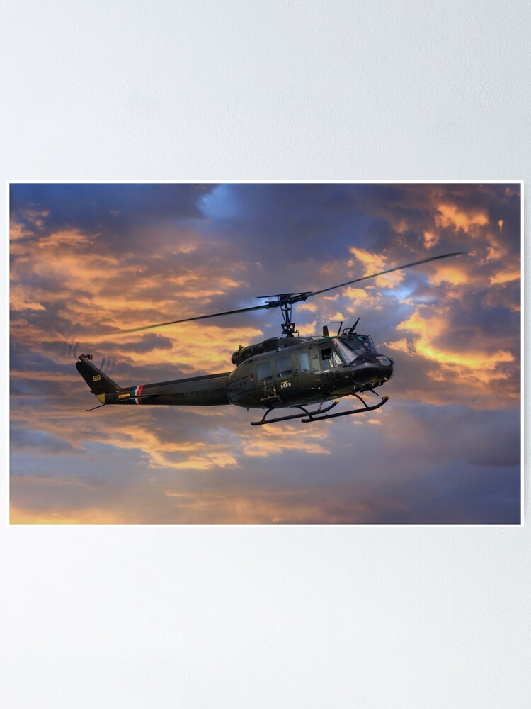 "Huey - Vietnam Workhorse" Poster by aviationart | Redbubble