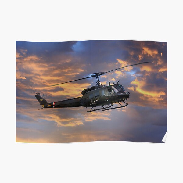 "Huey - Vietnam Workhorse" Poster by aviationart | Redbubble
