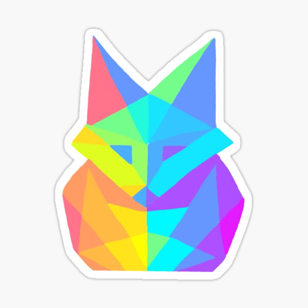 "pride fox (or just rainbow fox)" Sticker for Sale by The-toastrack ...