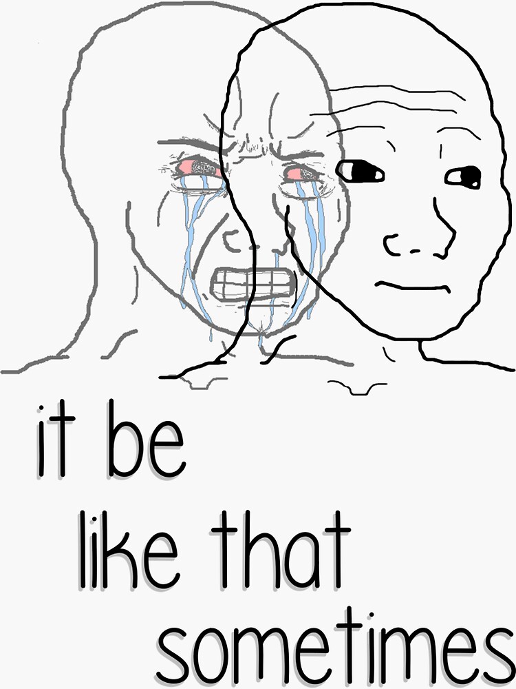"Funny It be like that sometimes meme" Sticker for Sale by ChonccyBoi ...