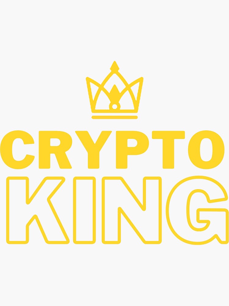 "Crypto King Design" Sticker for Sale by Artenas | Redbubble