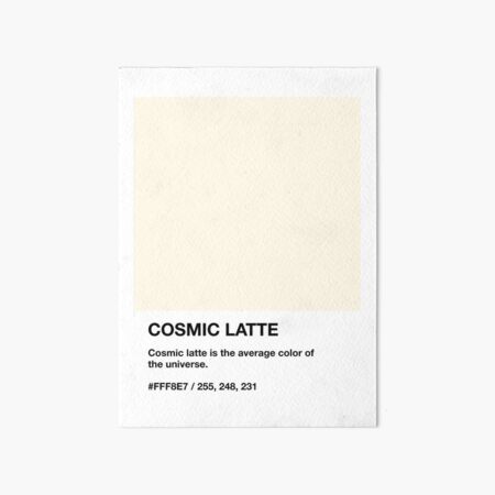 "Cosmic Latte Pantone Swatch" Art Board Print for Sale by aikaw | Redbubble