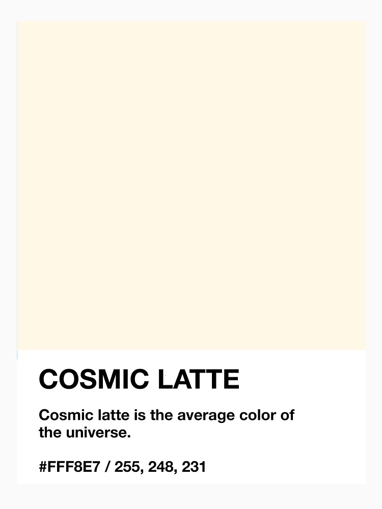 "Cosmic Latte Pantone Swatch" Essential T-Shirt for Sale by aikaw ...