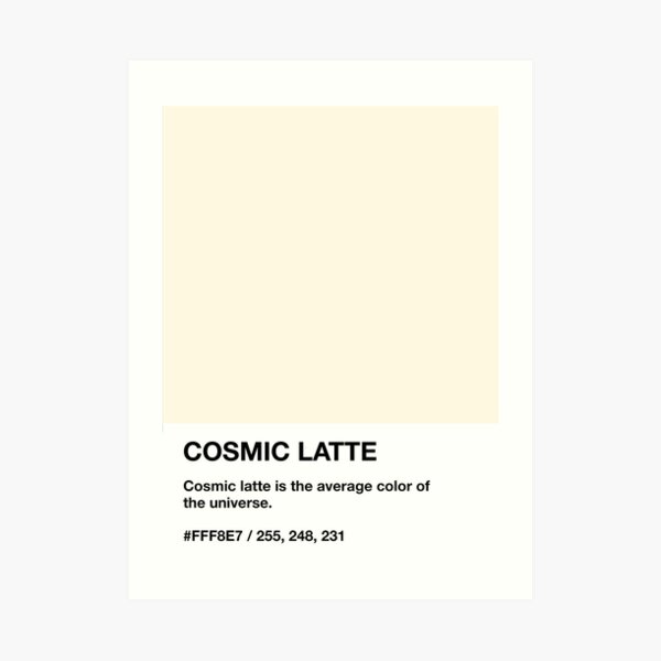 "Cosmic Latte Pantone Swatch" Art Print for Sale by aikaw | Redbubble