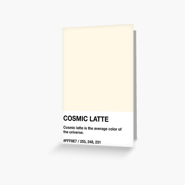 "Cosmic Latte Pantone Swatch" Greeting Card for Sale by aikaw | Redbubble