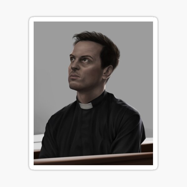 "The Priest" Sticker by ErinOng | Redbubble