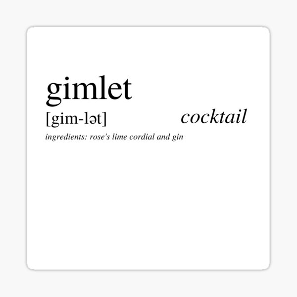 "Gimlet cocktail" Sticker for Sale by ALushLifeManual | Redbubble