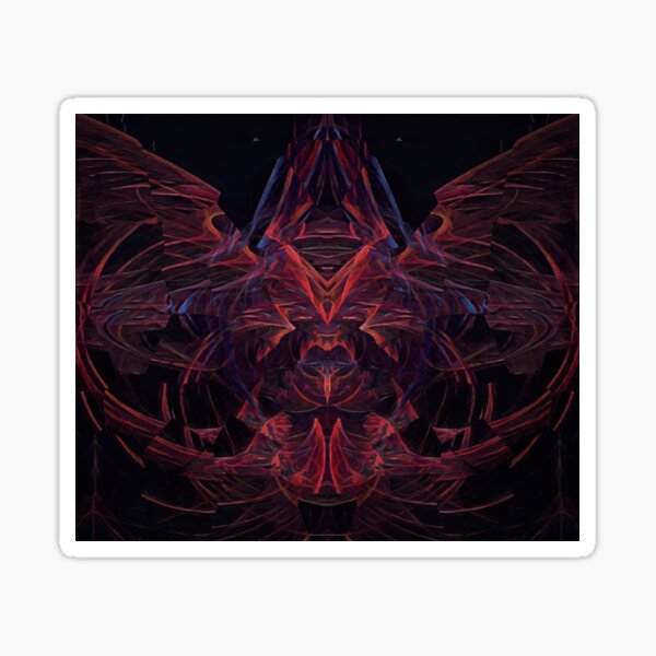 "Crimson Angel" Sticker for Sale by InfiniteBlue88 | Redbubble