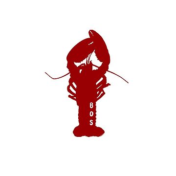 "Boston Lobstah" Sticker for Sale by Talia Stanis Designs | Redbubble