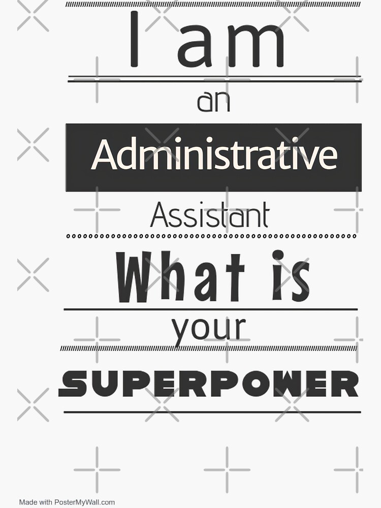 "Super Administrative Assistant" Sticker for Sale by Tifafantasy ...