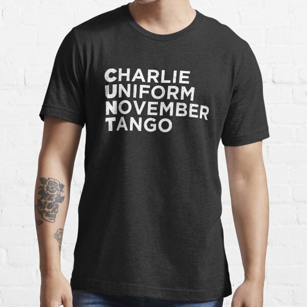 "Funny Charlie Uniform November Tango Phonetic Alphabet" T-shirt for ...