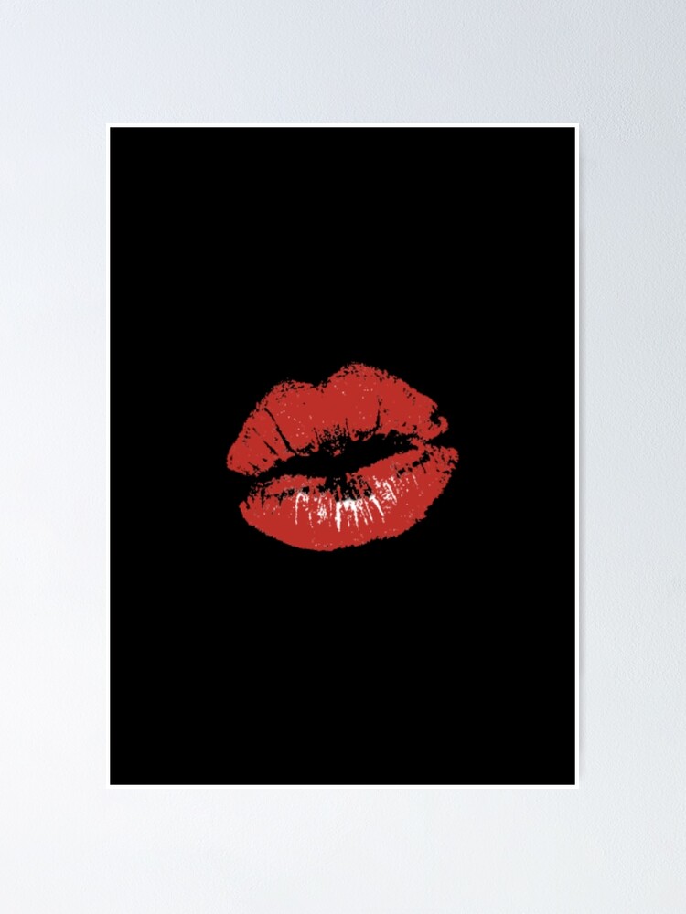 "Red lip " Poster by lilirose46 | Redbubble