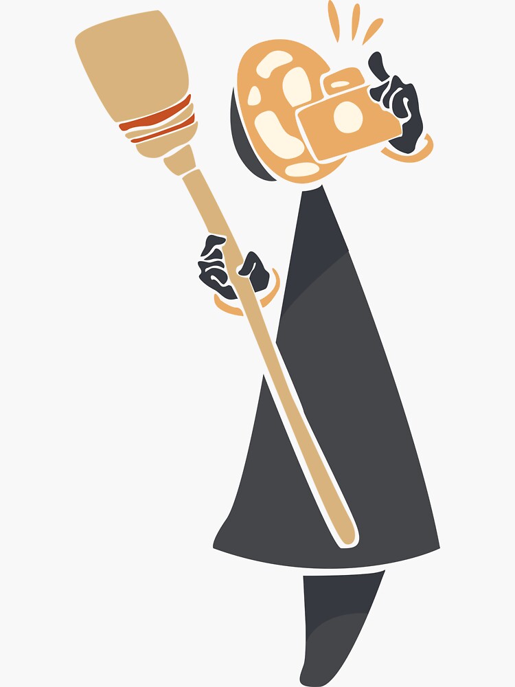 "Golden Camera Sweeper Photographer Extraordinaire!" Sticker for Sale ...