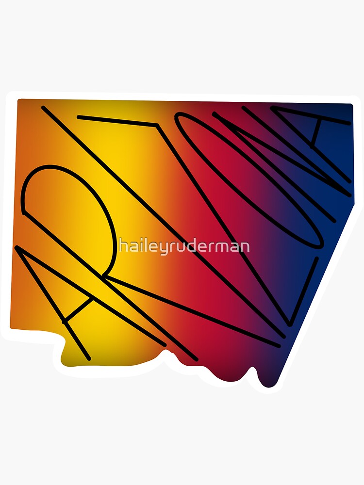 "Arizona State Shape" Sticker for Sale by haileyruderman | Redbubble