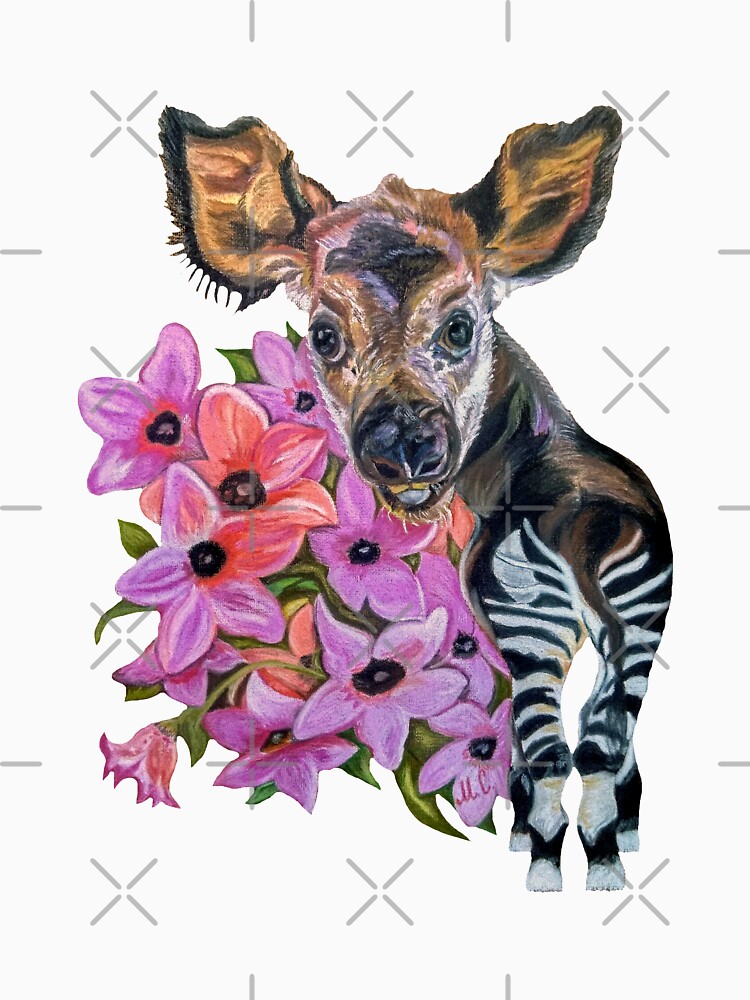 "Baby Okapi " T-shirt by MariaSibireva | Redbubble | okapi t-shirts ...