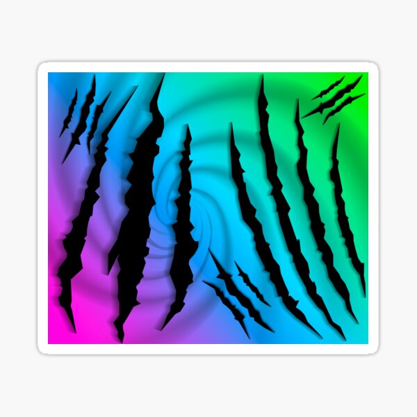 "Neon Modern psy scratches" Sticker for Sale by SuziNikol | Redbubble