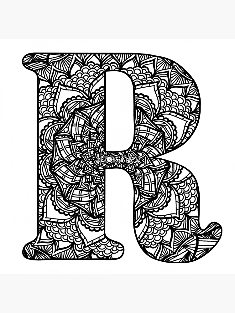Póster «Mandala Letra R» de lizashev | Redbubble