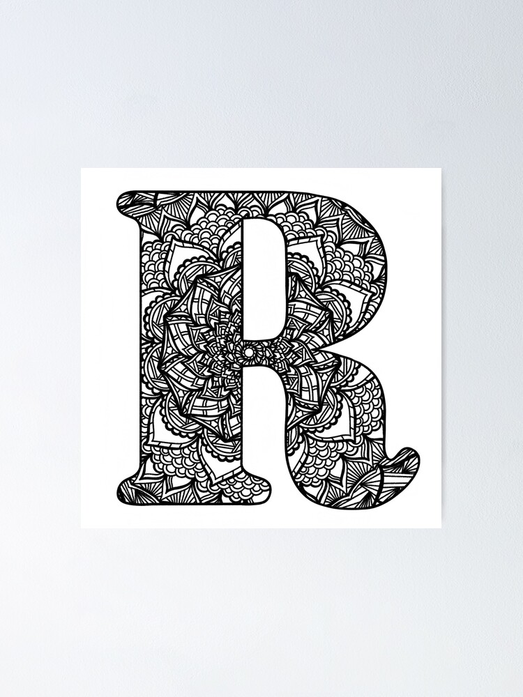 Póster «Mandala Letra R» de lizashev | Redbubble