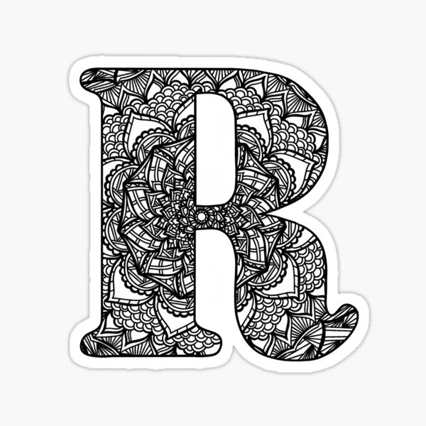 "Mandala Letter R" Sticker for Sale by lizashev | Redbubble