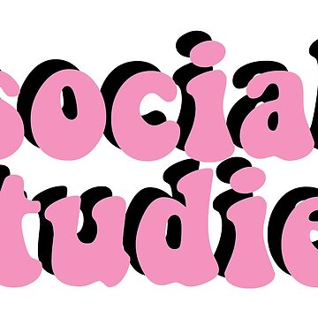 "Social Studies Sticker- Pink" Sticker for Sale by sophiemrich | Redbubble