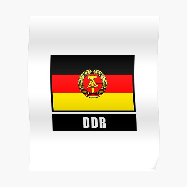 "GDR East Germany flag flag" Poster for Sale by GeogDesigns | Redbubble