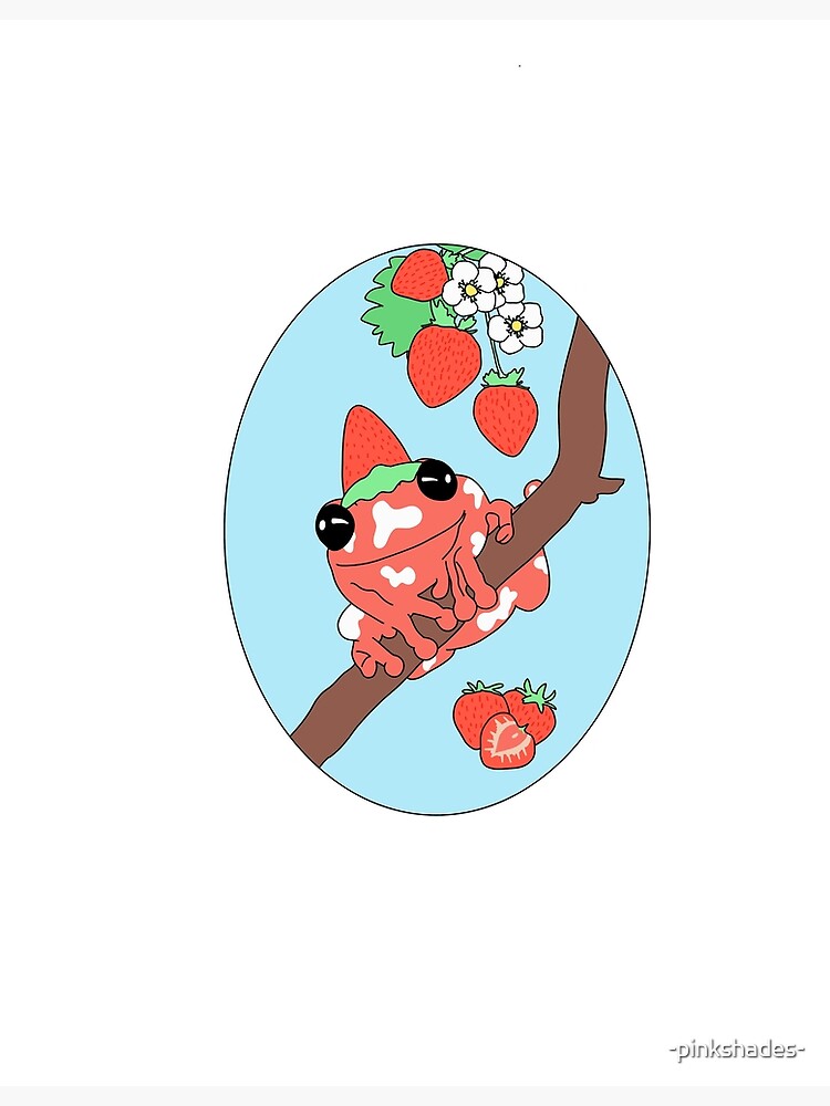 "Strawberry Frog" Art Print for Sale by -pinkshades- | Redbubble
