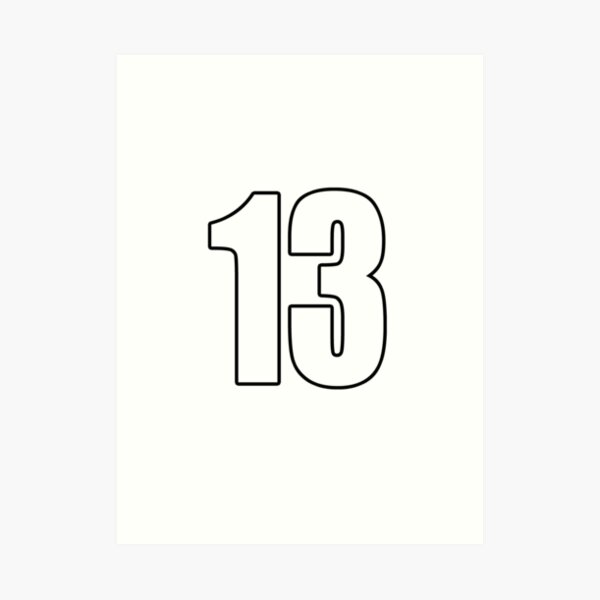 "Number 13 number thirteen - number football sport" Art Print by ...