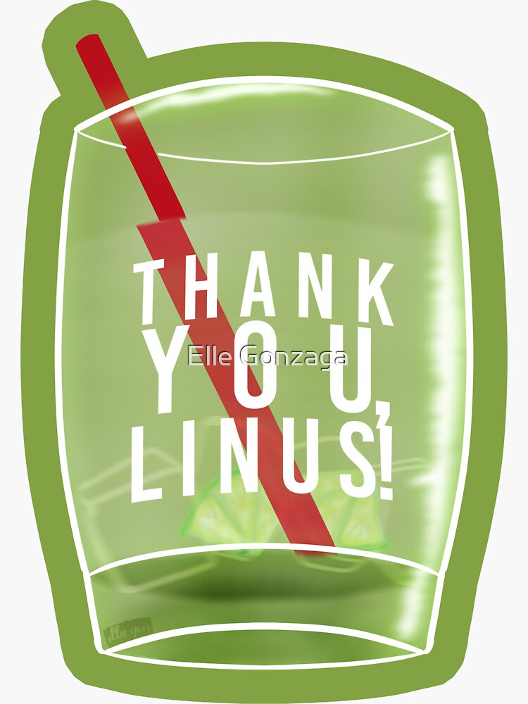 "Thank You, Linus - Coaster Sticker" Sticker for Sale by ilustraelleg ...