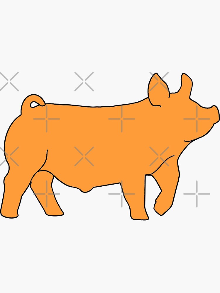 "Show Pig, showpig, stocks how, stock show, ffa, pig, hog, 4-H" Sticker ...