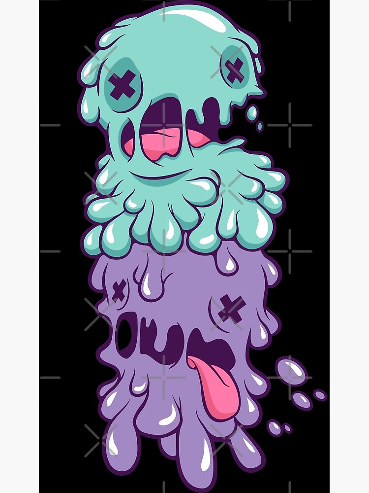 "Melting creepy zombie things" Poster for Sale by nickredone1 | Redbubble