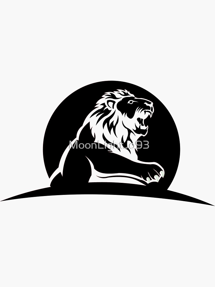 "Smart lion" Sticker for Sale by MoonLightJo93 | Redbubble