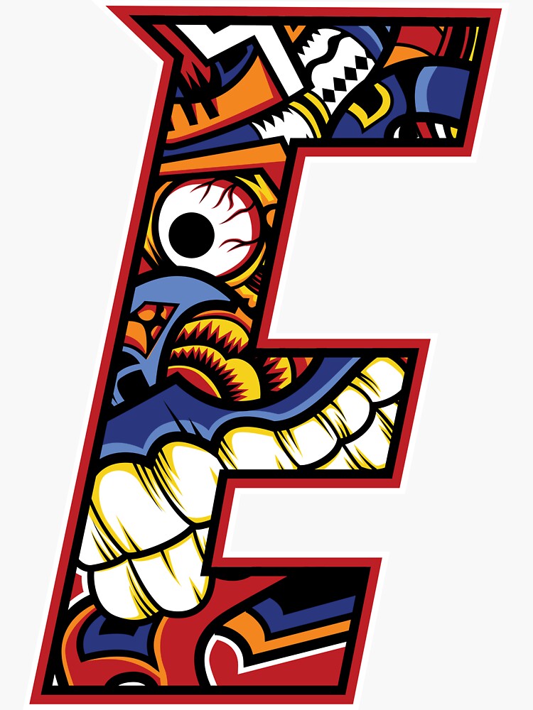 "Aztec Alphabet Letter E" Sticker by AudreyAre | Redbubble