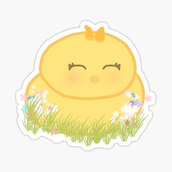 "Cute Pastel Yellow Baby Chicken" Sticker for Sale by UrIrellevant ...