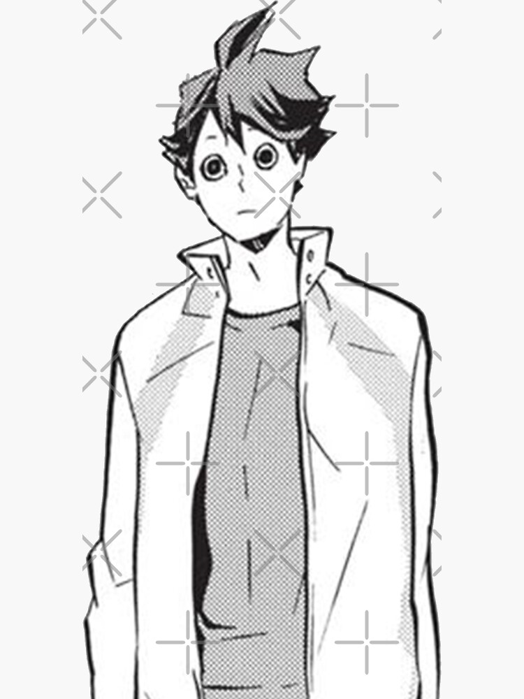 "Oikawa face - Manga Style - Haikyuu Mask design" Sticker for Sale by ...